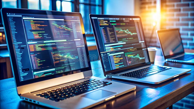 Digital Technology Software Development Concept Coding Programmer Software Engineer Working