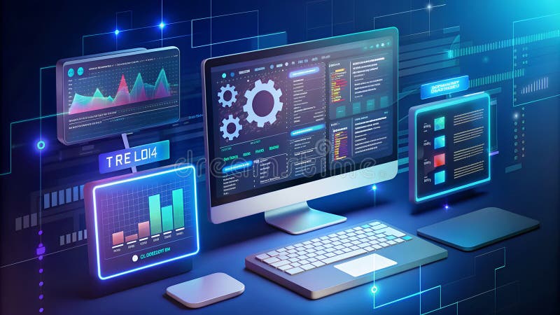 Digital Technology, Software Development Concept. Coding Programmer ...