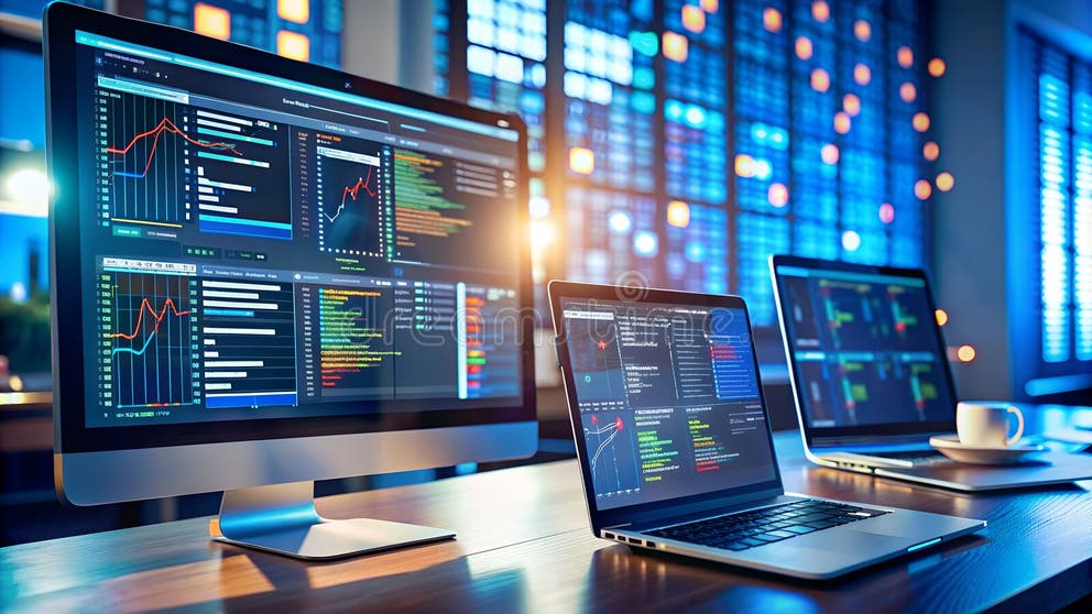 Digital Technology, Software Development Concept. Coding Programmer ...