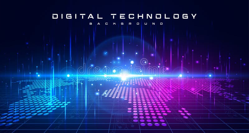 Digital Technology Speed Internet Network Connection Blue Purple ...