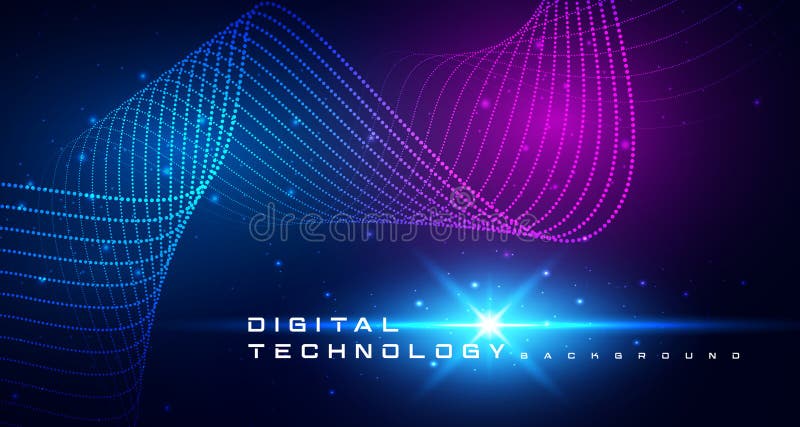 Digital Technology Speed Internet Network Connection Blue Purple ...