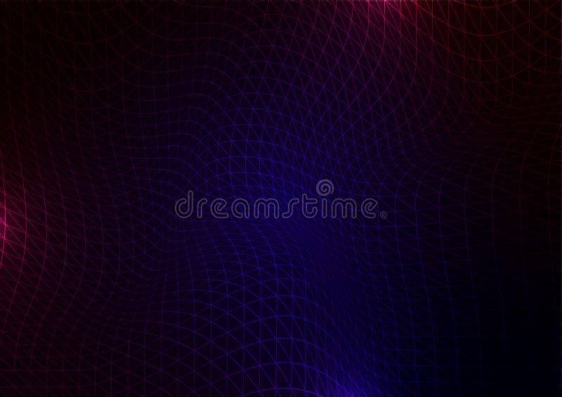 Digital Technology Web Spider Yellow Neon Light Line Connection Network ...