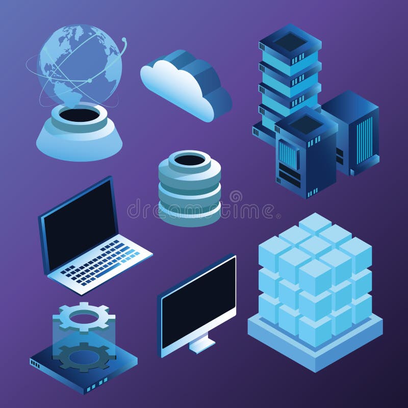 Digital technology symbols stock vector. Illustration of circuit ...