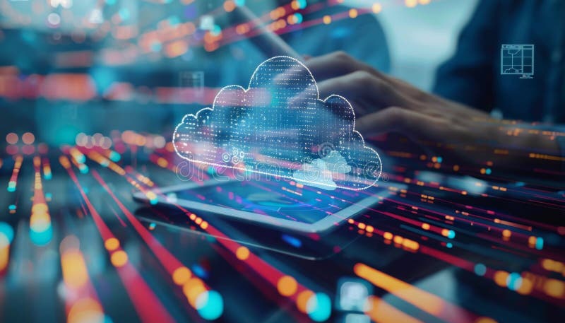 Digital Technology, Technical Cloud Support Customer Concept. Stock ...