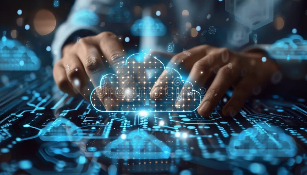 Digital Technology, Technical Cloud Support Customer Concept. Stock Photo - Image of science ...