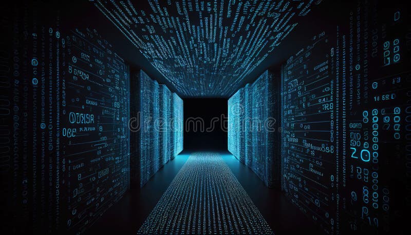 Digital Technology Tunnel. Generative AI Stock Photo - Image of ...