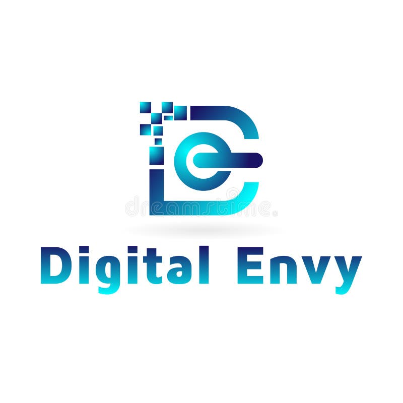 Digital Technology Vector Letter DE Logo Inspiration Stock Vector ...