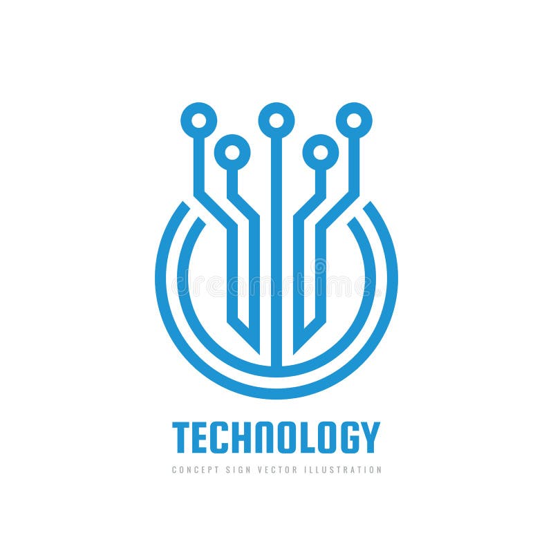 Digital Technology - Vector Logo Template for Corporate Identity. Data ...