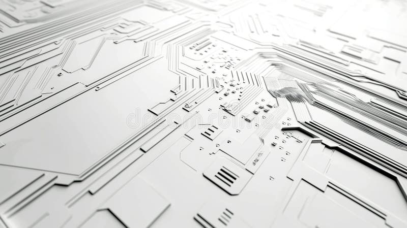 Digital Technology White on White with Networking Technology Innovation ...