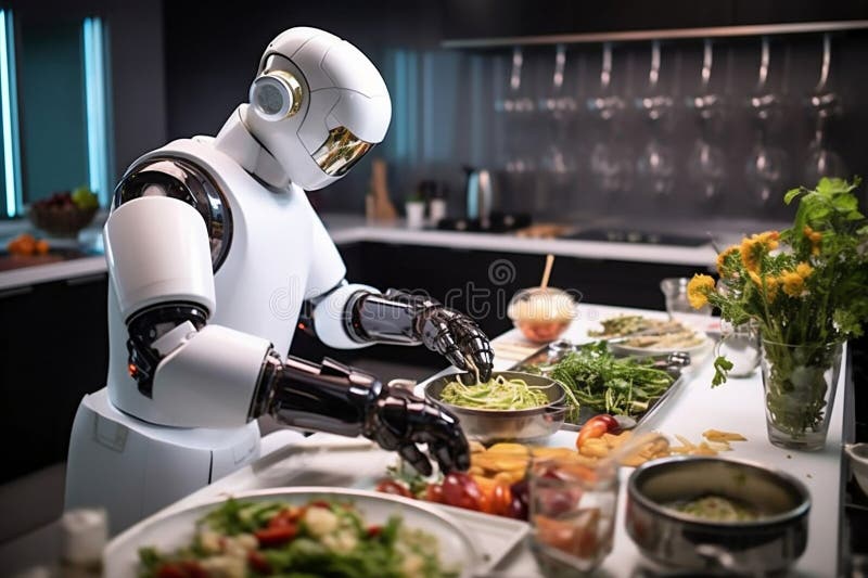 Digital Technology White Science Concept Future Futuristic Robot ...