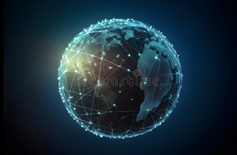 Digital Telecommunication Concept for Internet Business, Generative AI ...