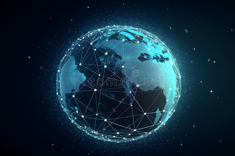 Digital Telecommunication Concept for Internet Business, Generative AI ...