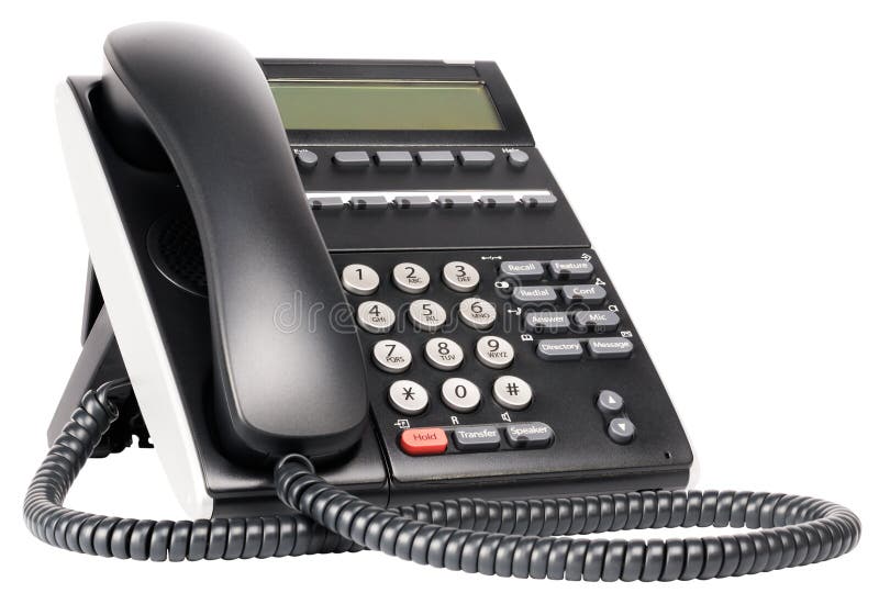 IP telephone front view stock image. Image of phone, telecommunications ...