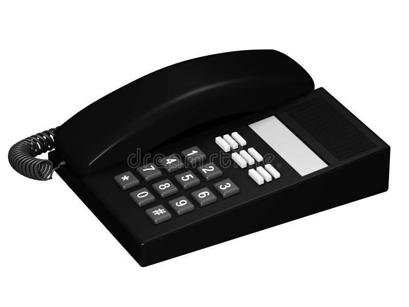 Desktop telephone stock illustration. Illustration of artwork - 5130339