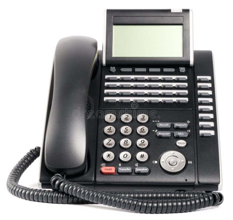 Digital Telephone Set, on-hook Stock Photo - Image of close, digital ...