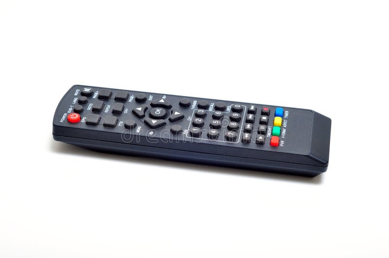 Digital Television Remote Isolated on White Background Stock Image ...