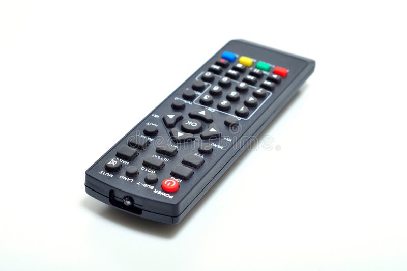 Digital Television Remote Isolated on White Background Stock Photo ...