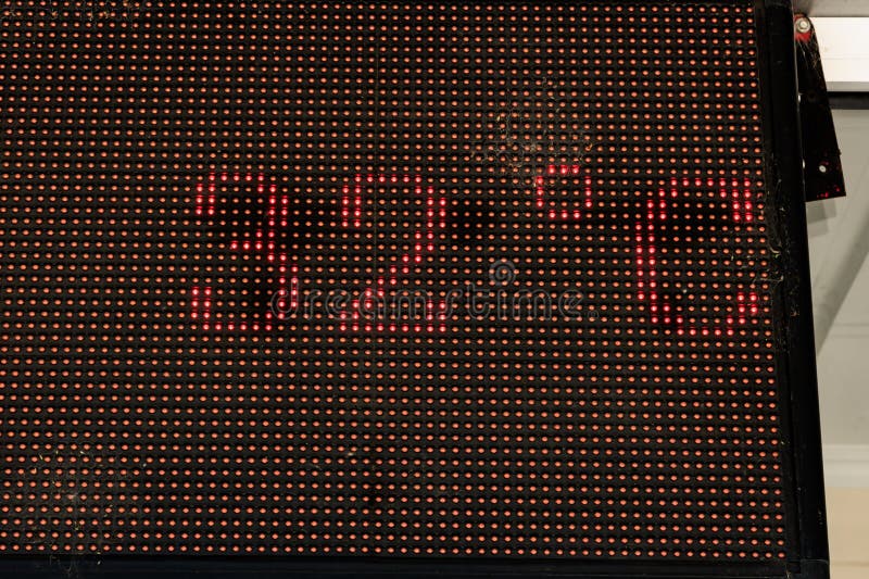 Digital Temperature Display Showing 32 Degrees Celsius with Red Led ...