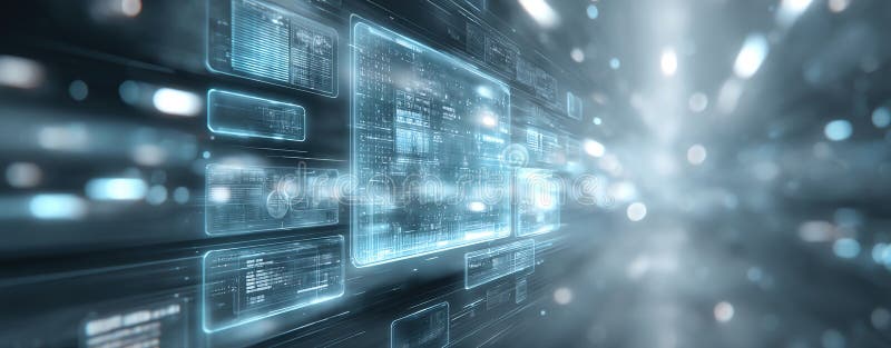 Digital Template Matrix As a Futuristic Holographic Interface, Data ...
