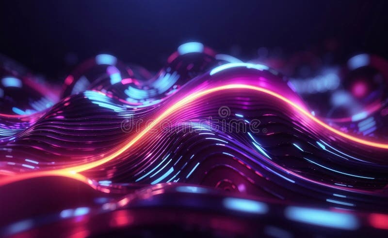 Abstract Data Landscape. Generative AI Stock Illustration ...