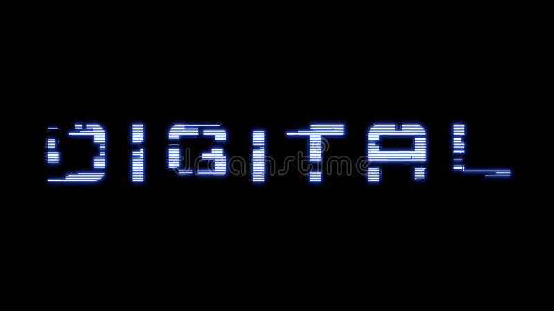 DIGITAL Text Made of Pixels on the Screen, 3D Animation Stock Footage ...