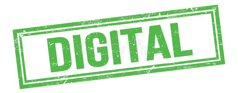 DIGITAL Text on Green Grungy Vintage Stamp Stock Illustration ...