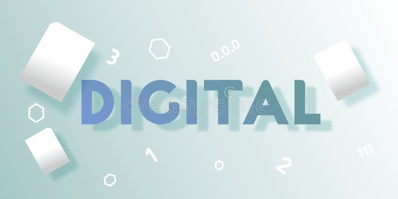 Digital Text Style Background Illustration Material Stock Illustration ...