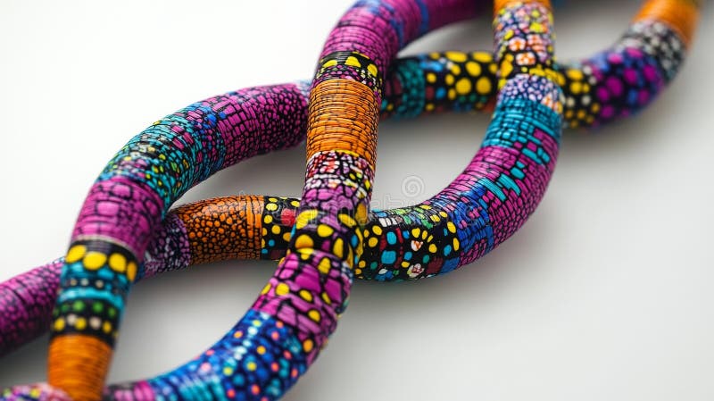 Digital Textile Art Featuring a Dna Strand Made from Traditional ...