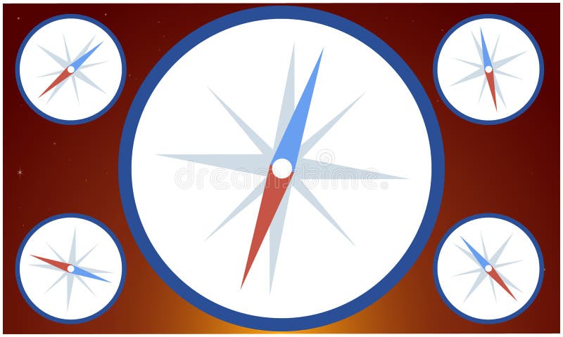 Digital Textile Design of Compass on Abstract Background Stock Vector ...