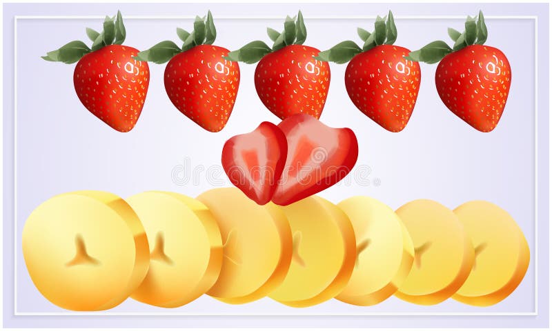 Digital Textile Design of Different Fruits on Abstract Background Stock ...