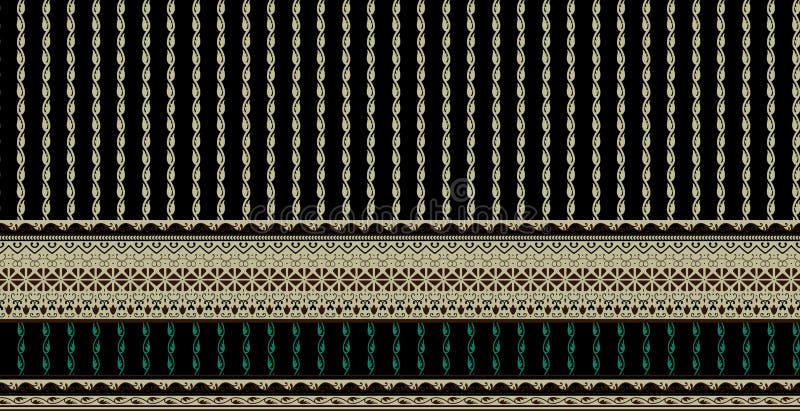 Digital Textile Design Front Back and Dupata for Print Stock ...