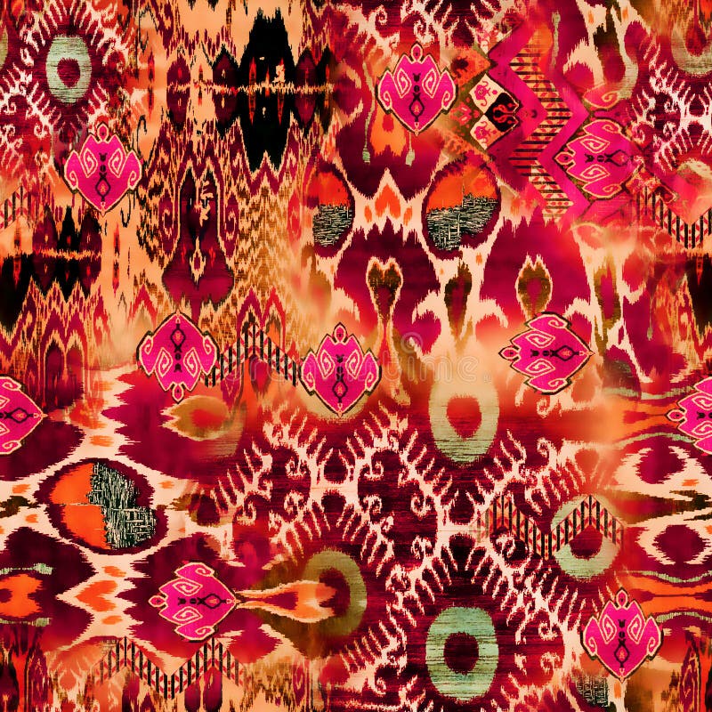 Digital Textile Design Geometrical, Traditional Seamless Pattern for ...