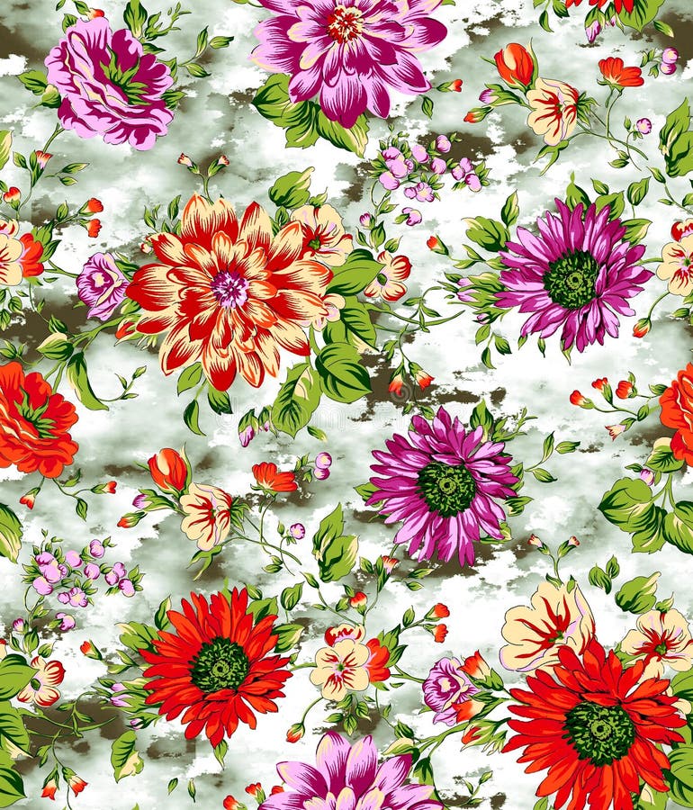 Digital Textile Design Geometrical, Traditional Seamless Pattern for ...