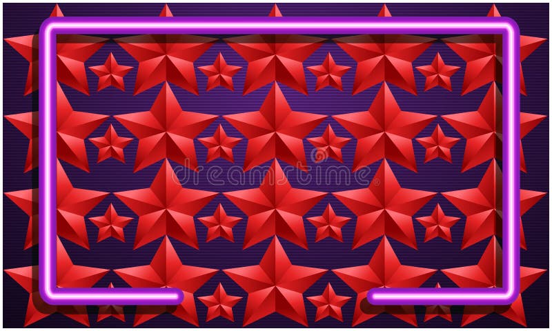 Digital Textile Design of Red Star with Border Stock Vector ...
