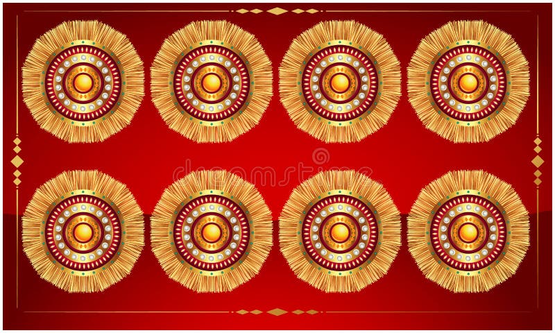 Digital Textile Design of Traditional Art on Abstract Background Stock ...