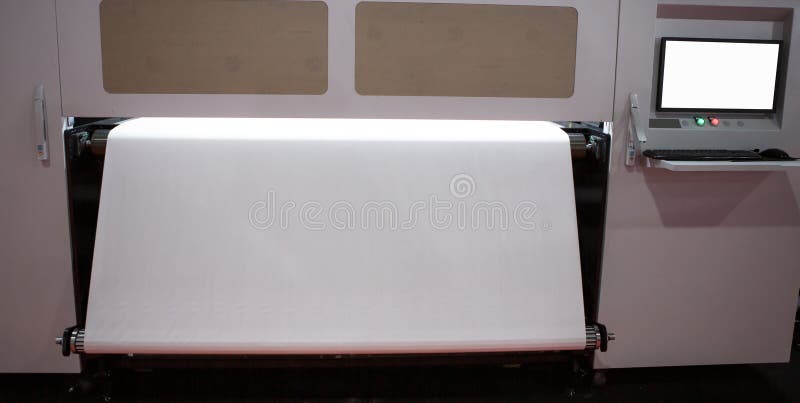 Digital Textile Printing Machine Stock Photo - Image of garment, head ...