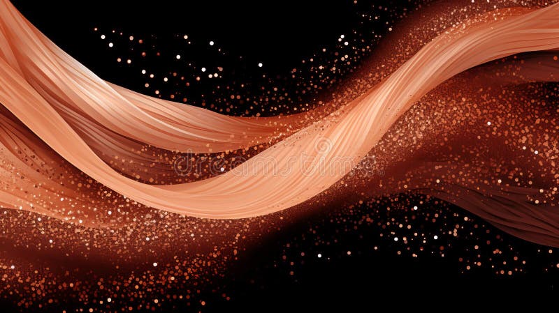 Digital Texture, Shimmer and Sparkles, Black and Peach Colors. Stock ...