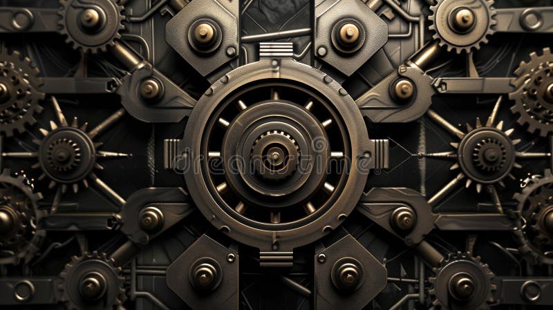 Digital Themed Background with Repeating Pattern of Secure Metal Safes ...