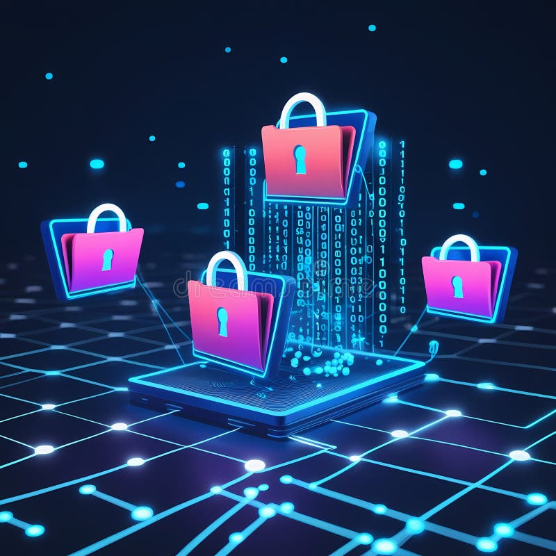 Binary Code Laptop Illustration Stock Illustrations – 5,110 Binary Code Laptop Illustration ...