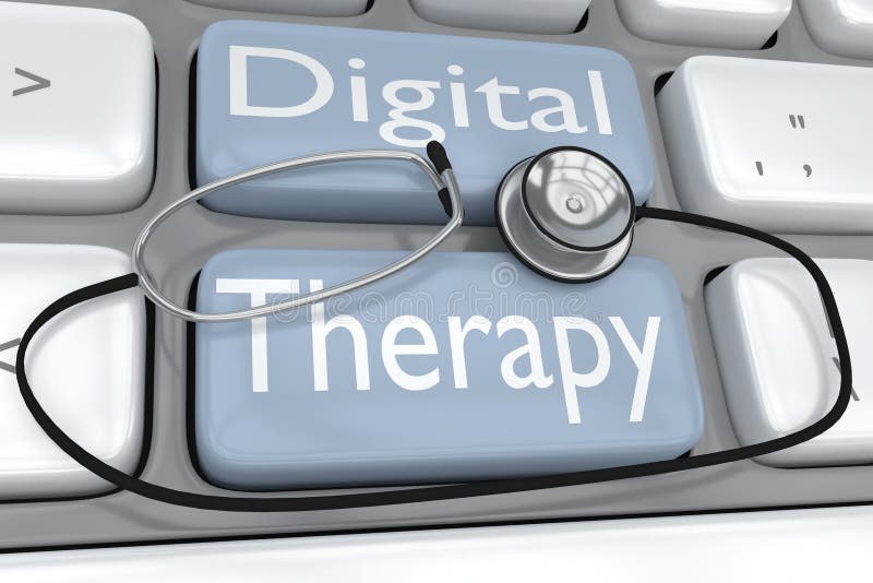 Digital Therapy concept stock illustration. Illustration of research ...