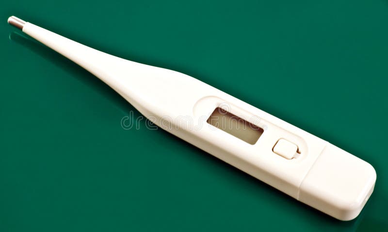 Digital thermometer stock photo. Image of green, thermometer - 37063336