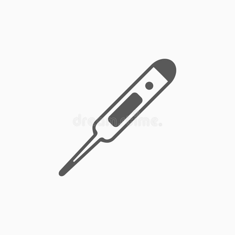 Digital Thermometer Icon, Thermometer, Temperature Measurer, Sick, Ill ...