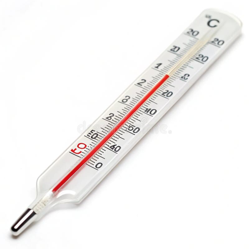 Thermometer Isolated on White Background Stock Photo - Image of ...