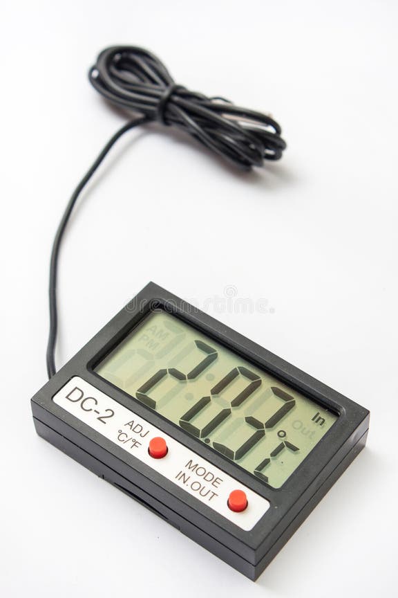 Digital-Thermometer Mit Sensor Auf Dem Kabel Stockfoto - Bild von ...
