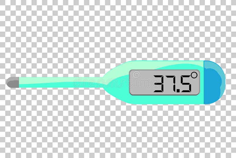 Digital Thermometer, at Transparent Effect Background Stock Vector ...
