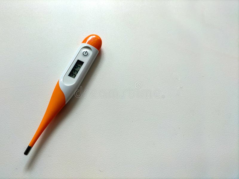 Digital Thermometer on a White Background. Editorial Image - Image of ...