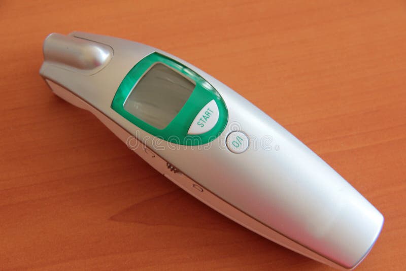 Digital Fever Thermometer Isolated on White Stock Photo - Image of ...