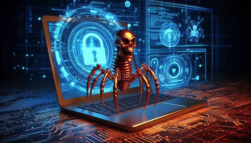Digital Threats Visualizing Malware and Cybersecurity Risks Stock ...