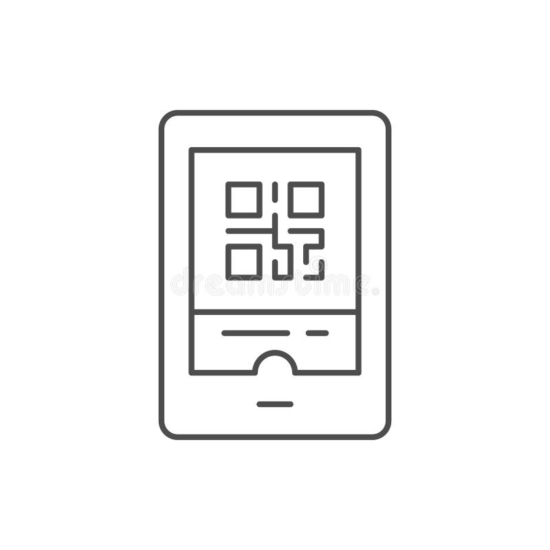 Digital Ticket Line Outline Icon Stock Vector - Illustration of show ...