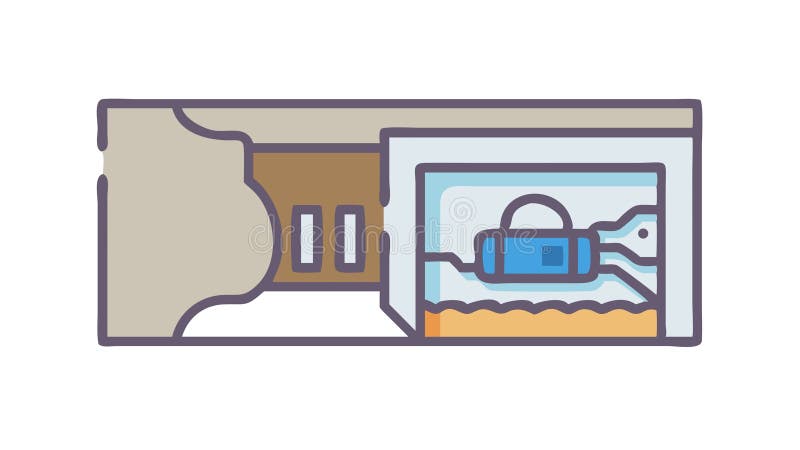 Digital Ticket with Lock, Secure Mobile Pass, Encrypted Entry, Vector ...